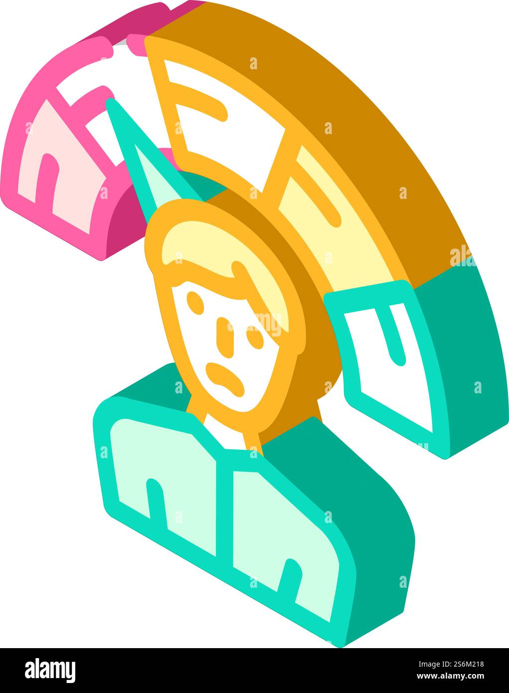 negative employee level isometric icon vector. negative employee level ...