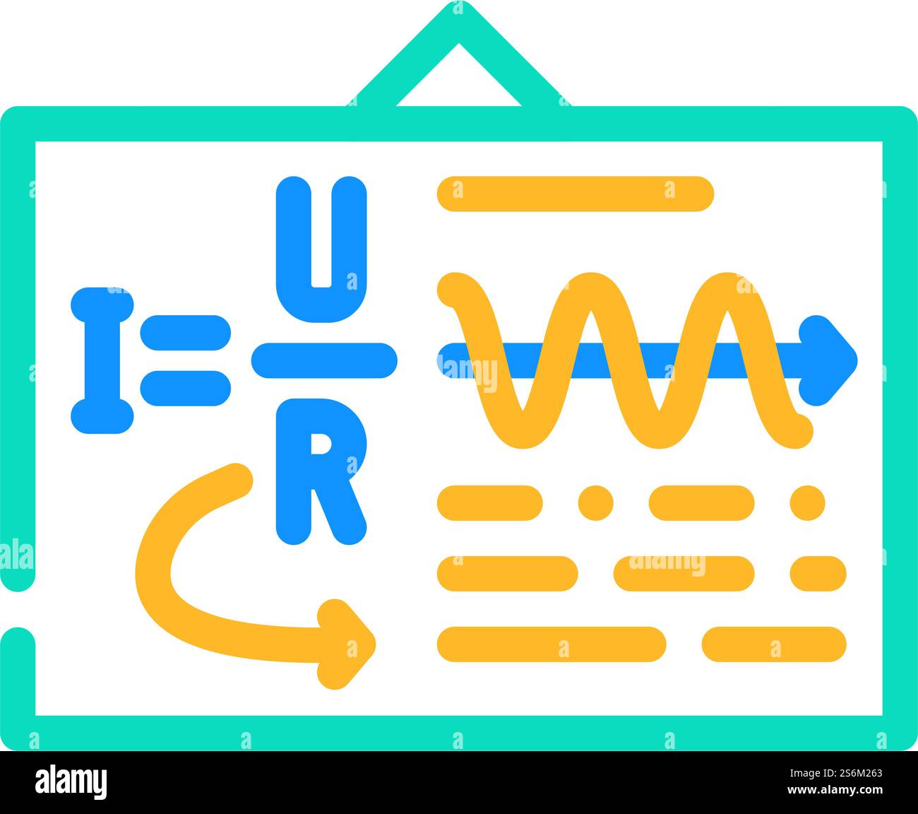 board with ohm law color icon vector. board with ohm law sign. isolated ...