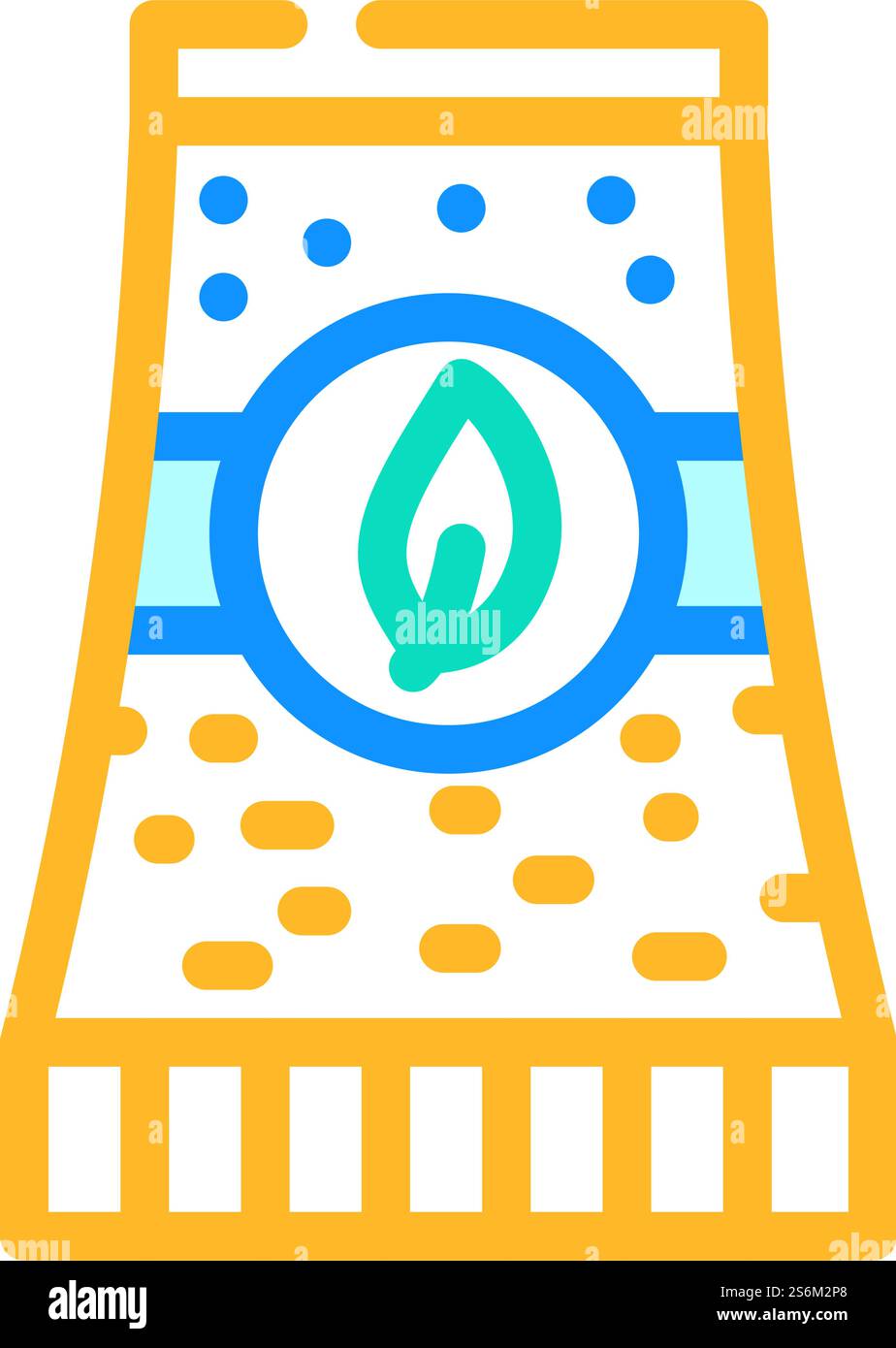 bio energy plant tube color icon vector. bio energy plant tube sign ...
