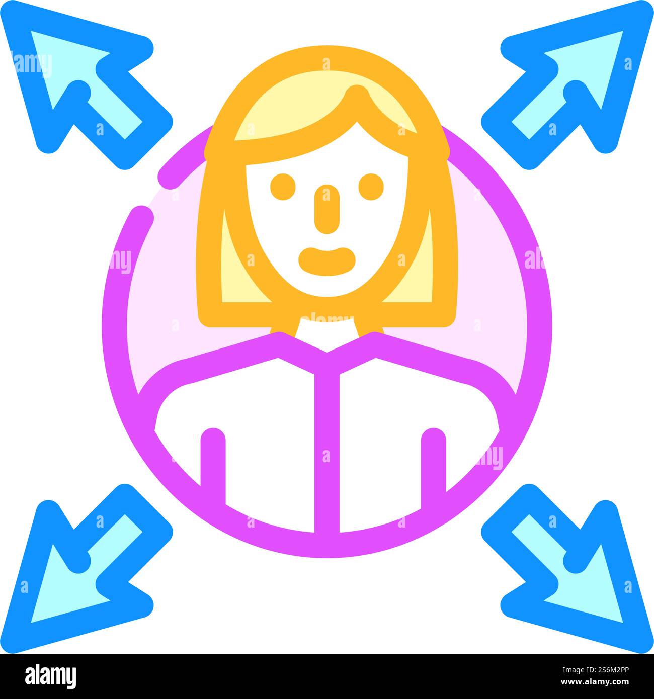 direction choice color icon vector. direction choice sign. isolated ...