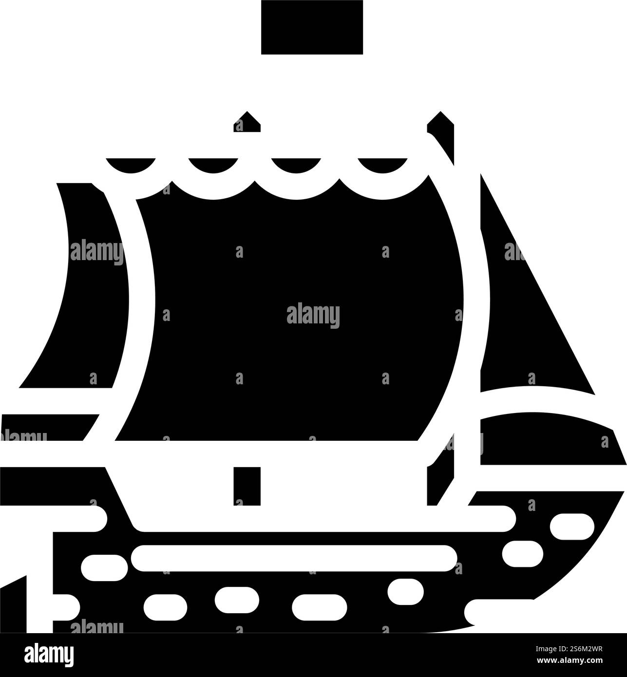 ship pirate glyph icon vector. ship pirate sign. isolated contour ...