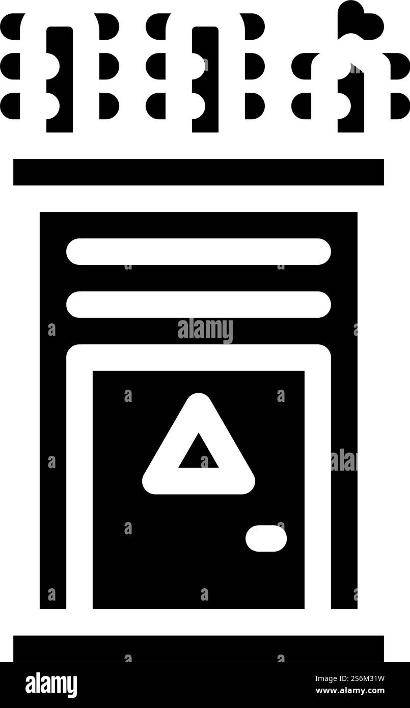 electrical transformer glyph icon vector. electrical transformer sign ...