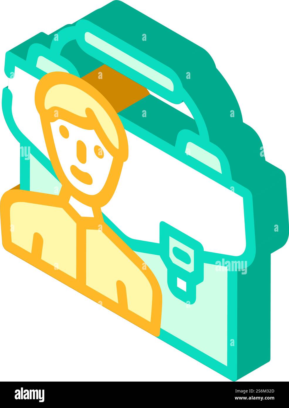 portfolio employee isometric icon vector. portfolio employee sign ...