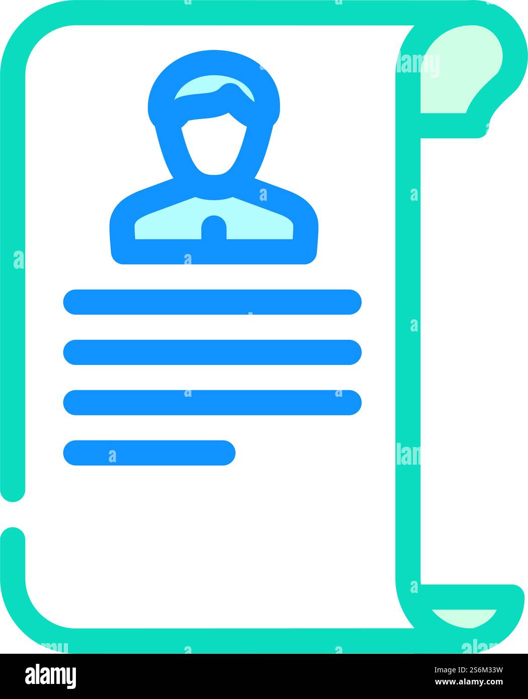 death certificate color icon vector. death certificate sign. isolated ...