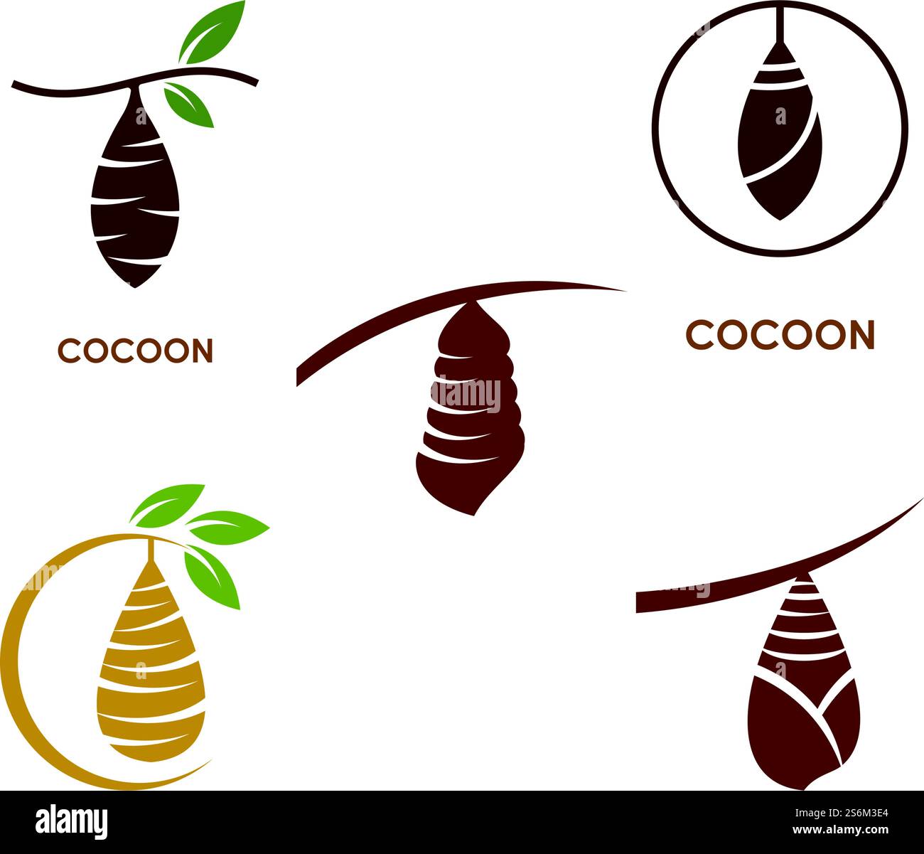 Cocoon illustration logo vector design Stock Vector Image & Art - Alamy