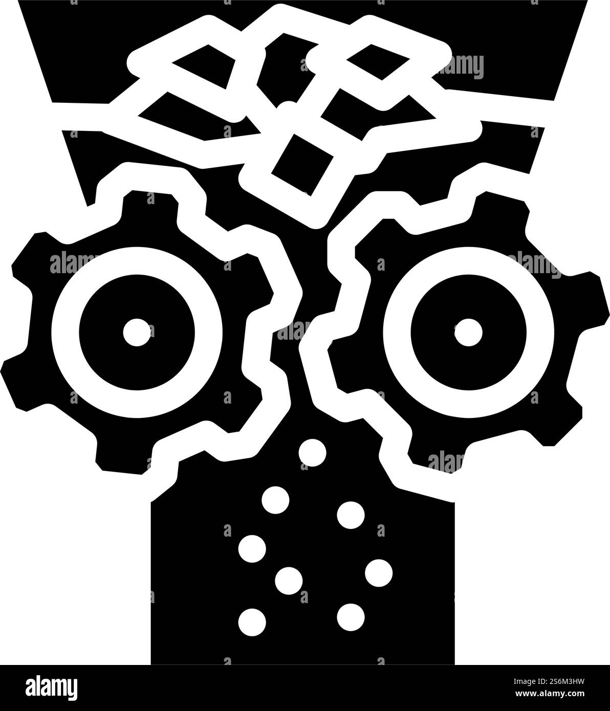 shredding solid waste glyph icon vector. shredding solid waste sign ...