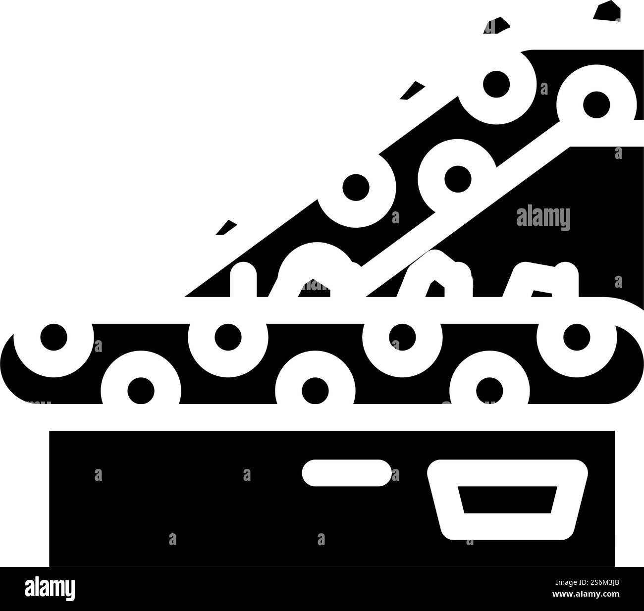 sorting belt conveyor glyph icon vector. sorting belt conveyor sign ...