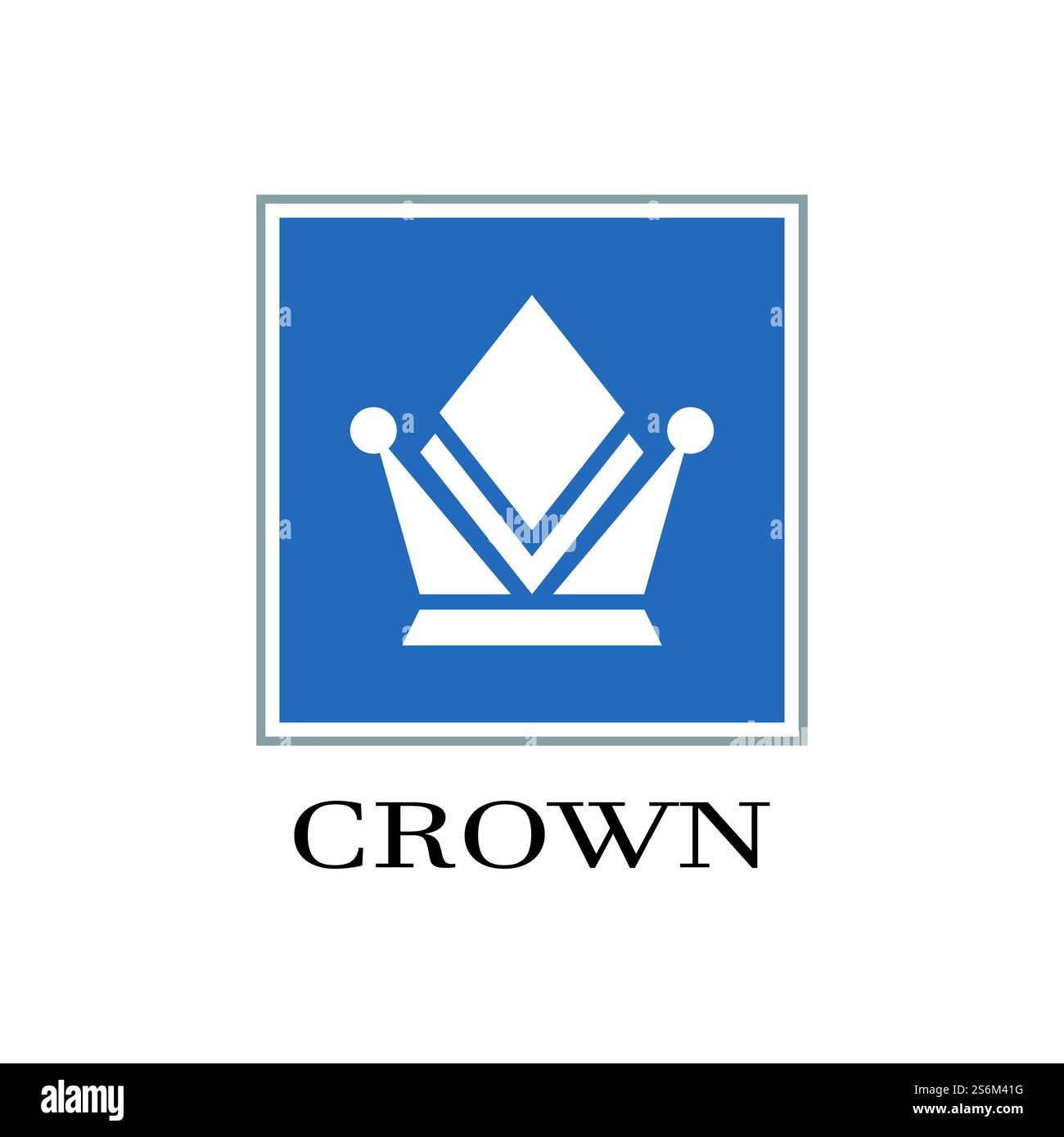 Royal King Queen Crown Elegant Luxury logo design Stock Vector Image ...