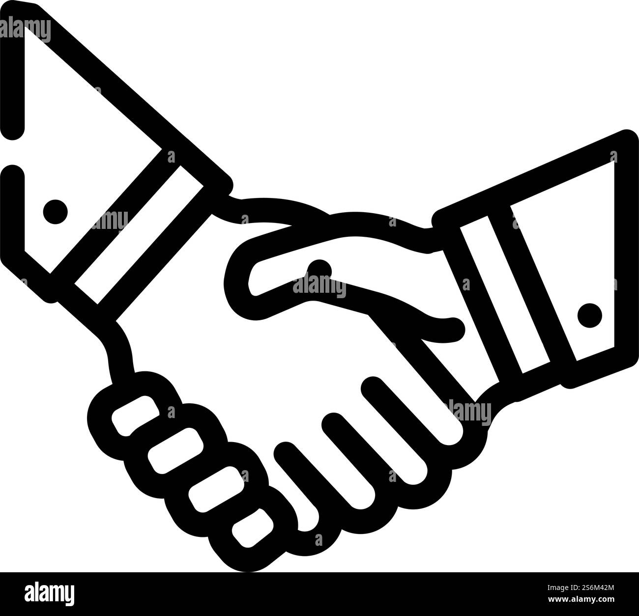 handshake partners line icon vector. handshake partners sign. isolated ...