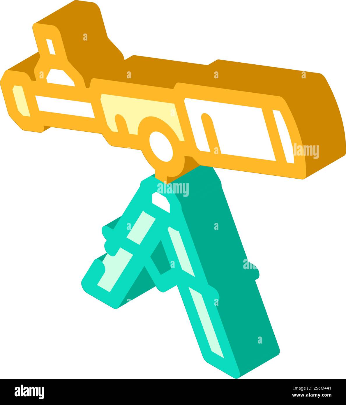 modern telescope isometric icon vector. modern telescope sign. isolated ...