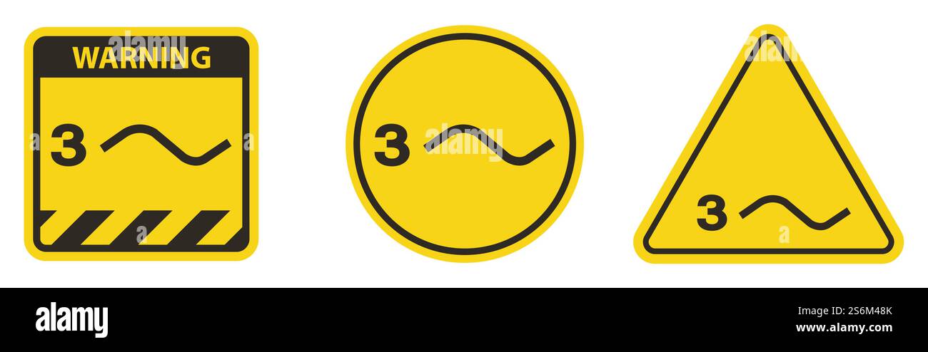 Three Phase Power Symbol Sign Isolate On White Background Stock Vector ...