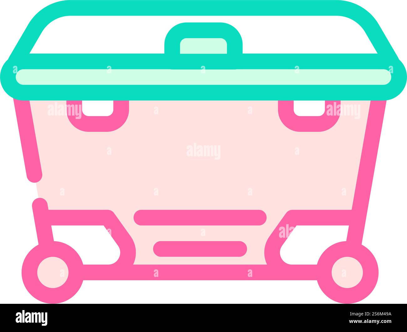 waste container color icon vector. waste container sign. isolated ...