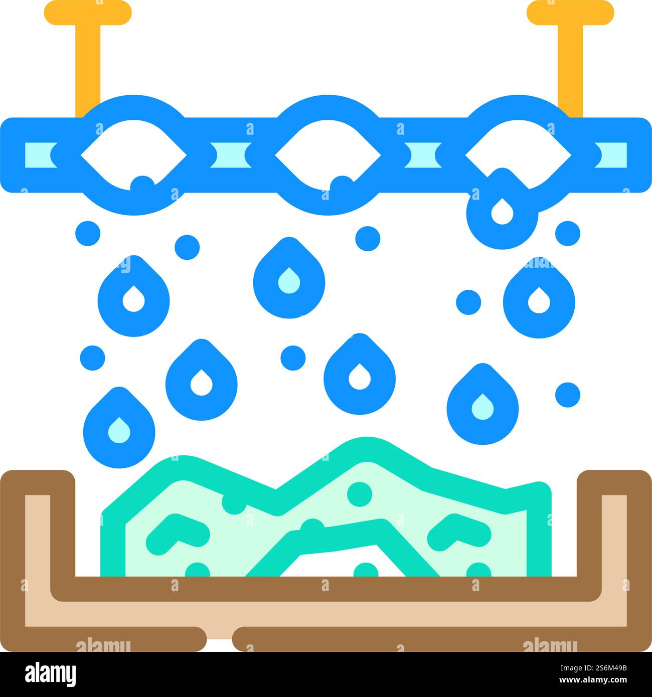 chemical treatment solid waste color icon vector. chemical treatment ...