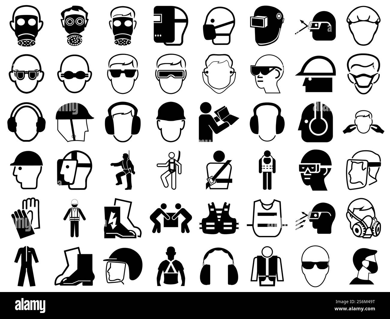 Required Personal Protective Equipment PPE Symbol,Safety Icon Stock ...