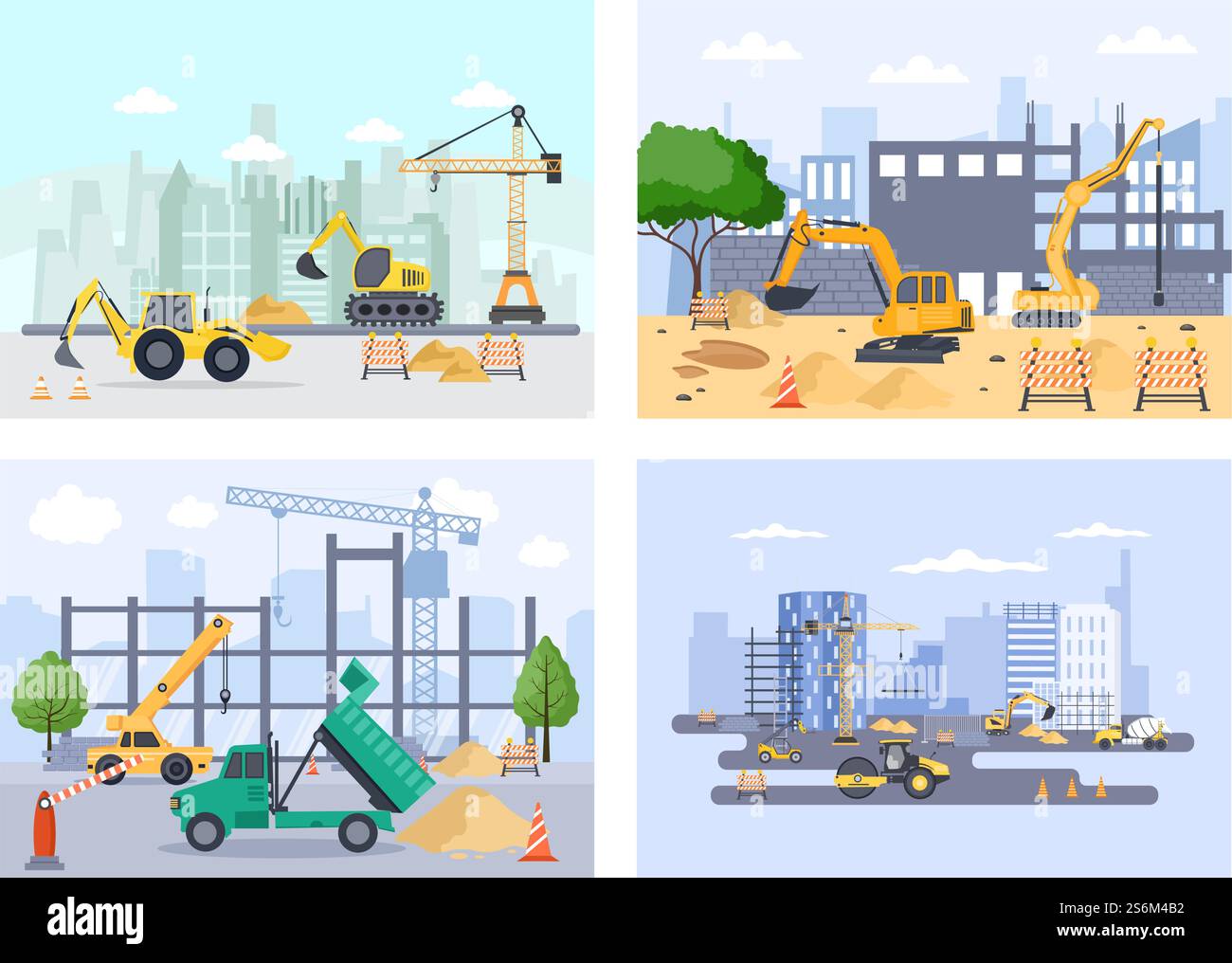 Construction of Building Vector illustration. Architecture Makes ...