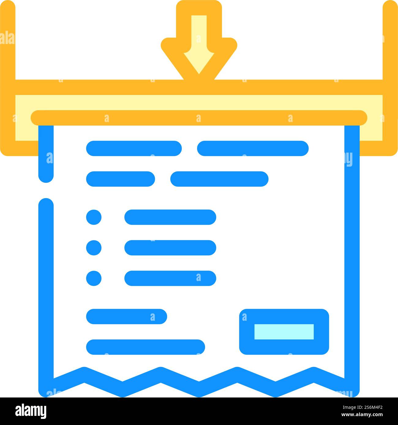 receipt check color icon vector. receipt check sign. isolated symbol ...