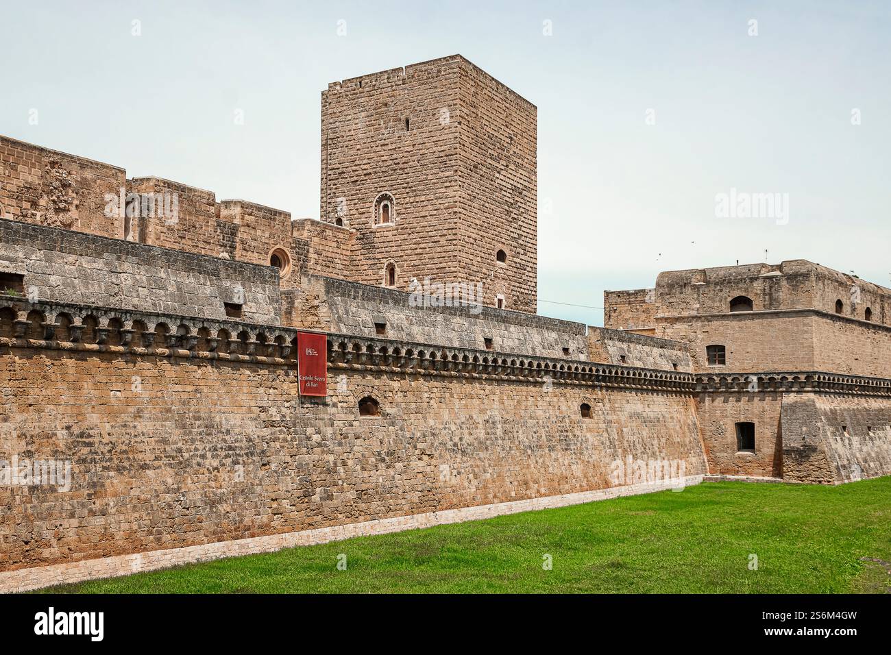 the external walls of the Swabian castle of Bari Stock Photo - Alamy