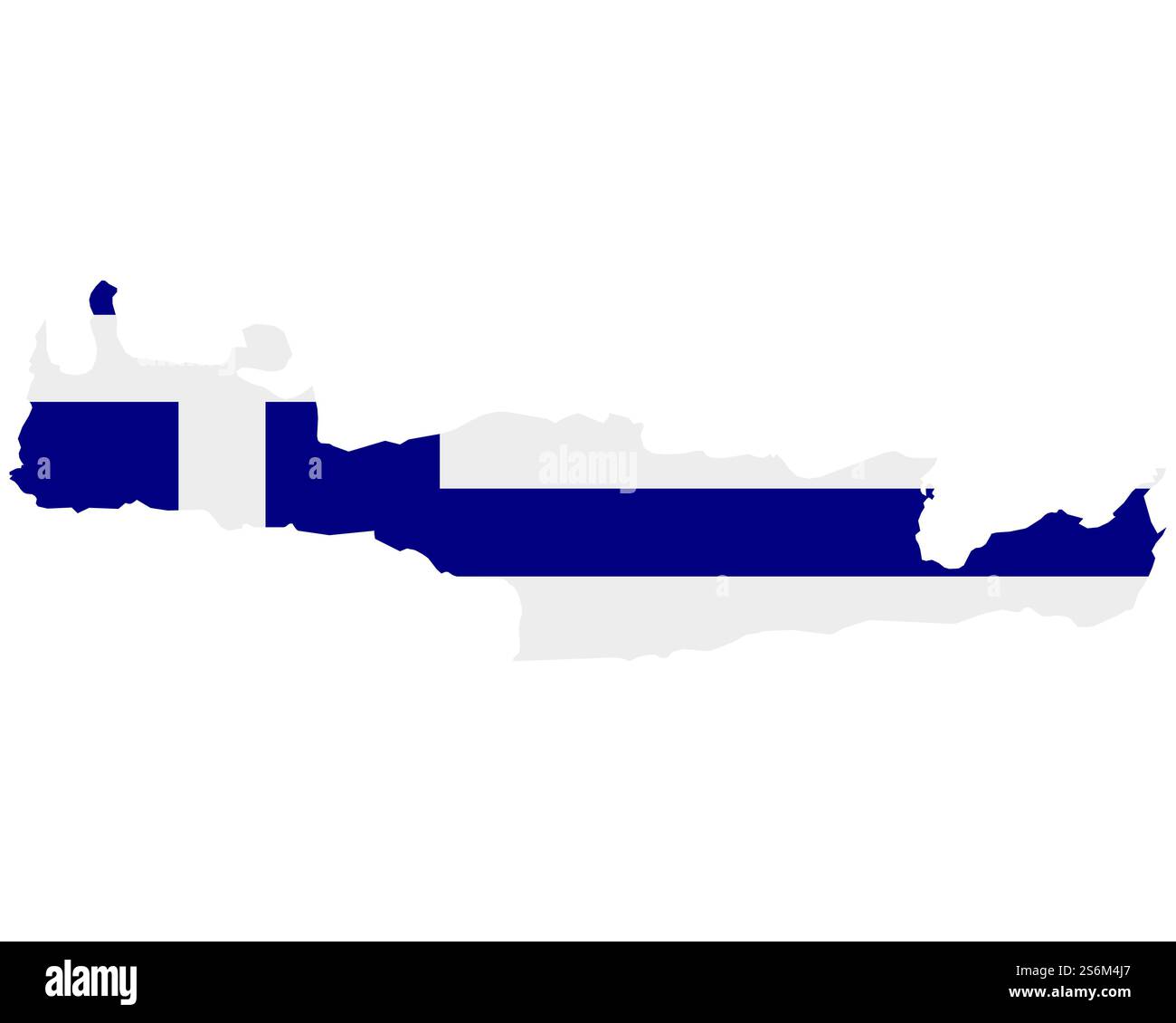 Flag in map of Crete Stock Photo - Alamy