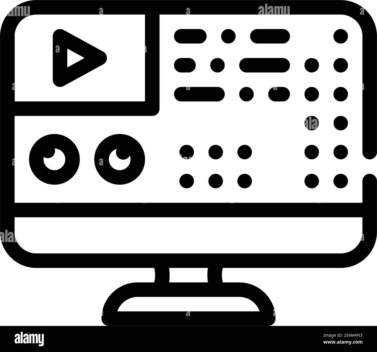 Video call settings line Black and White Stock Photos & Images - Alamy