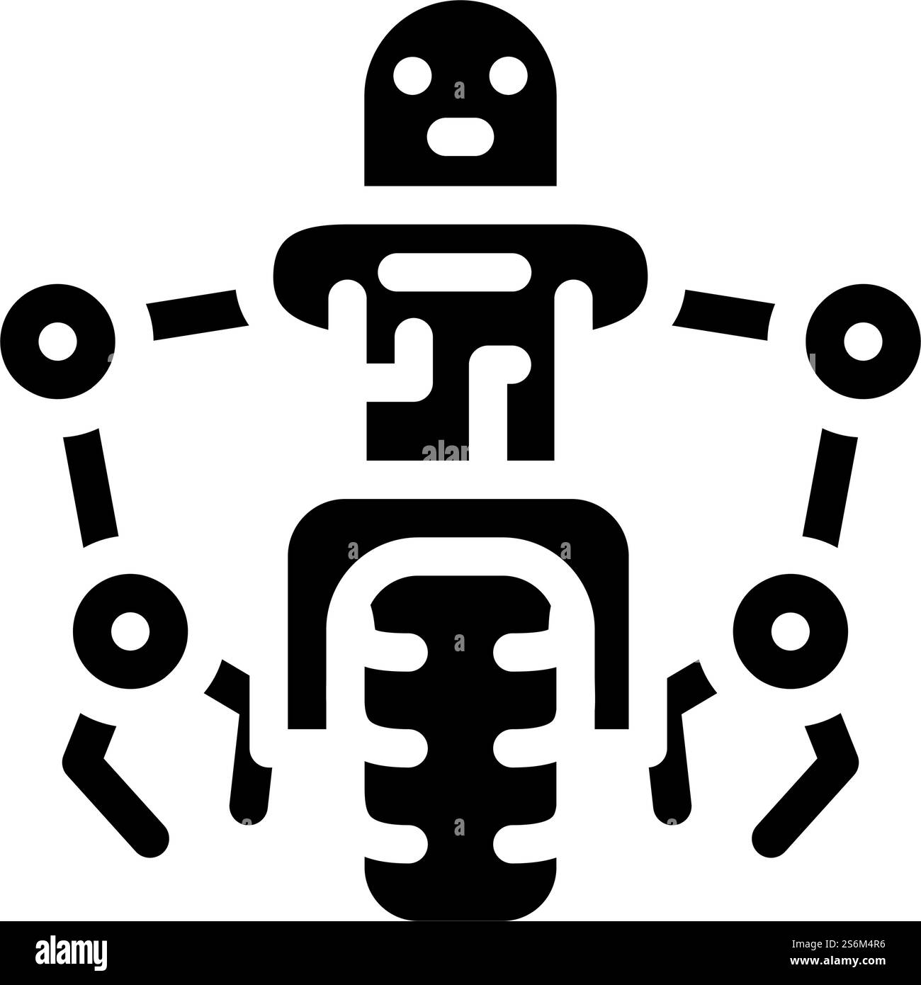 moto robot transport glyph icon vector. moto robot transport sign ...