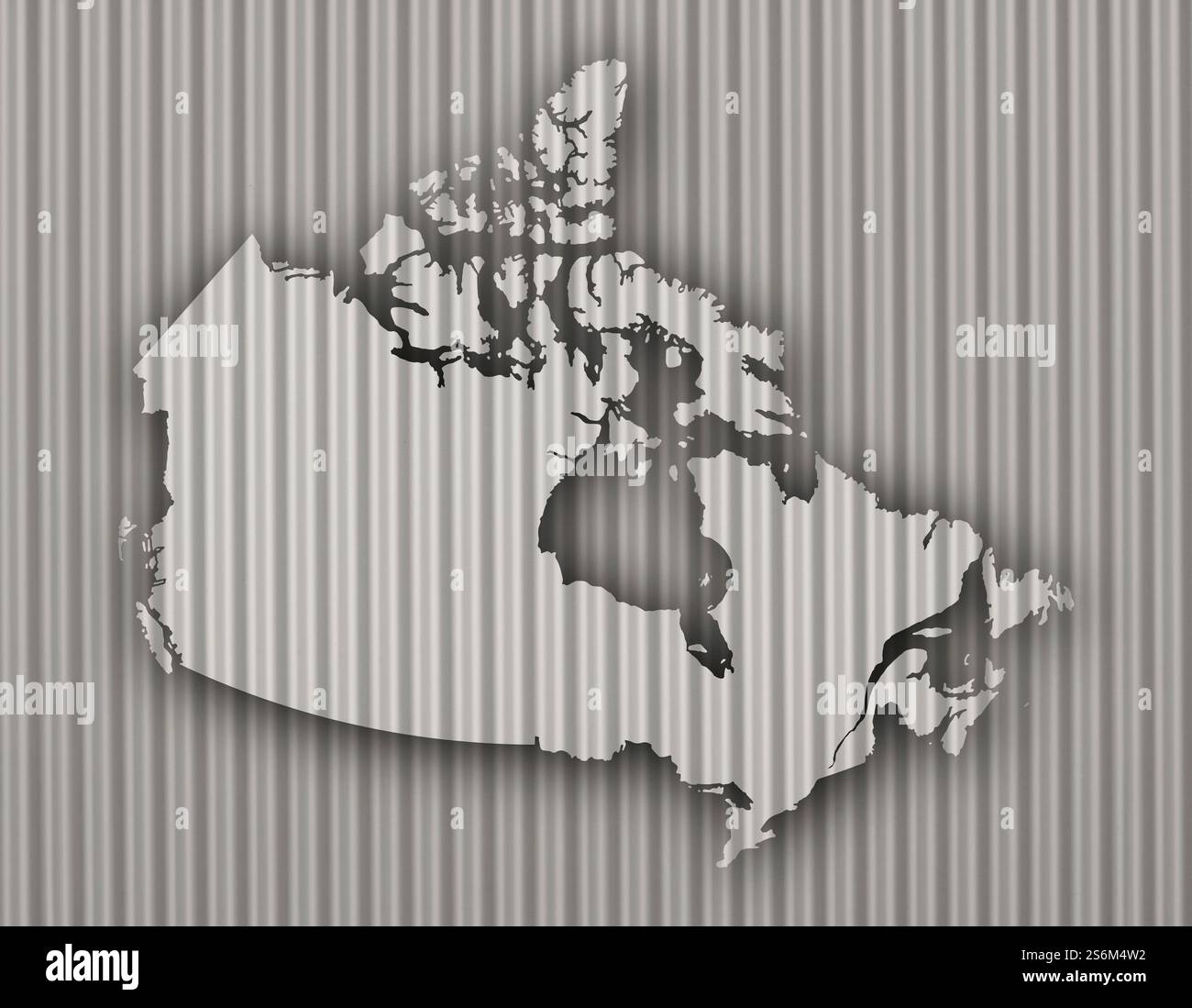 Map of canada on corrugated iron hi-res stock photography and images ...