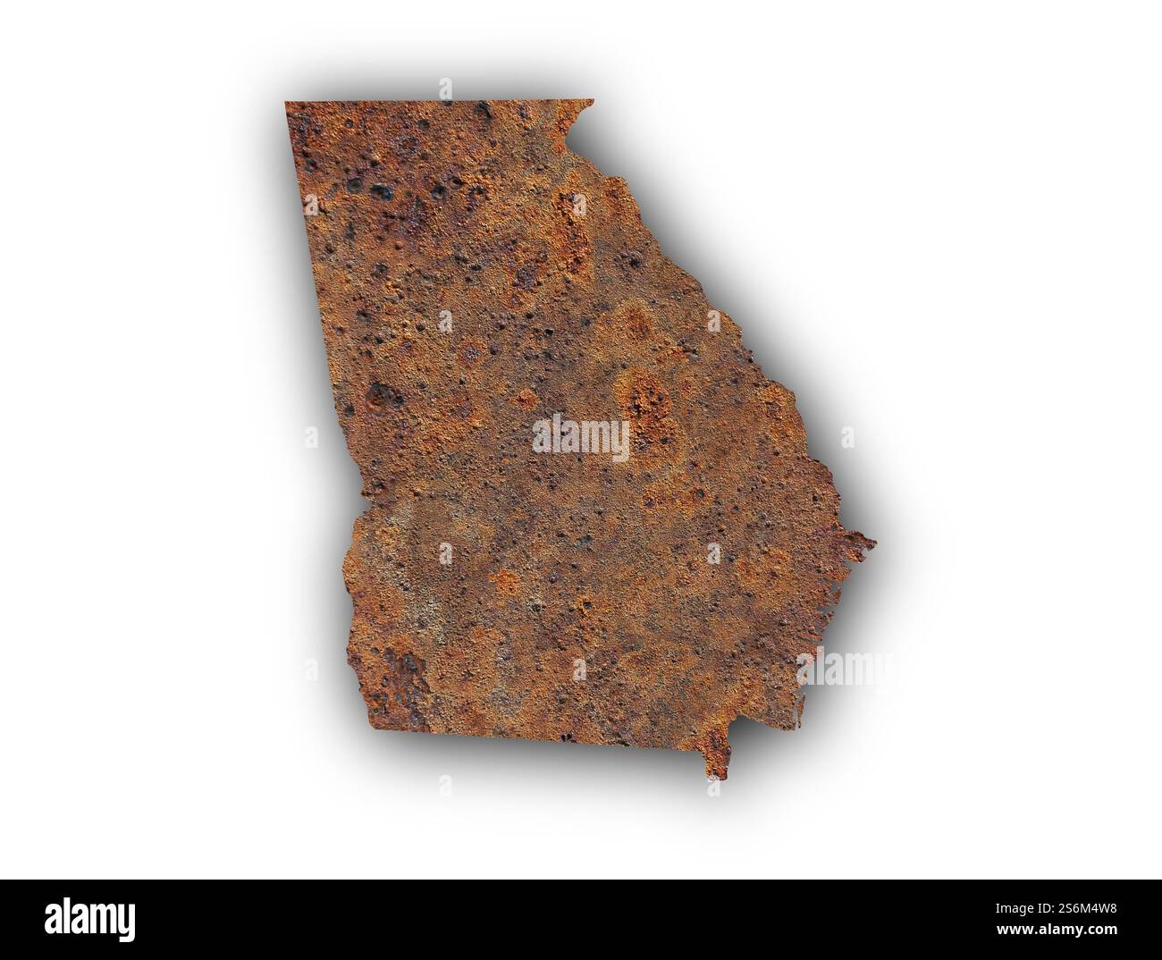 Map of Georgia on rusty metal Stock Photo - Alamy