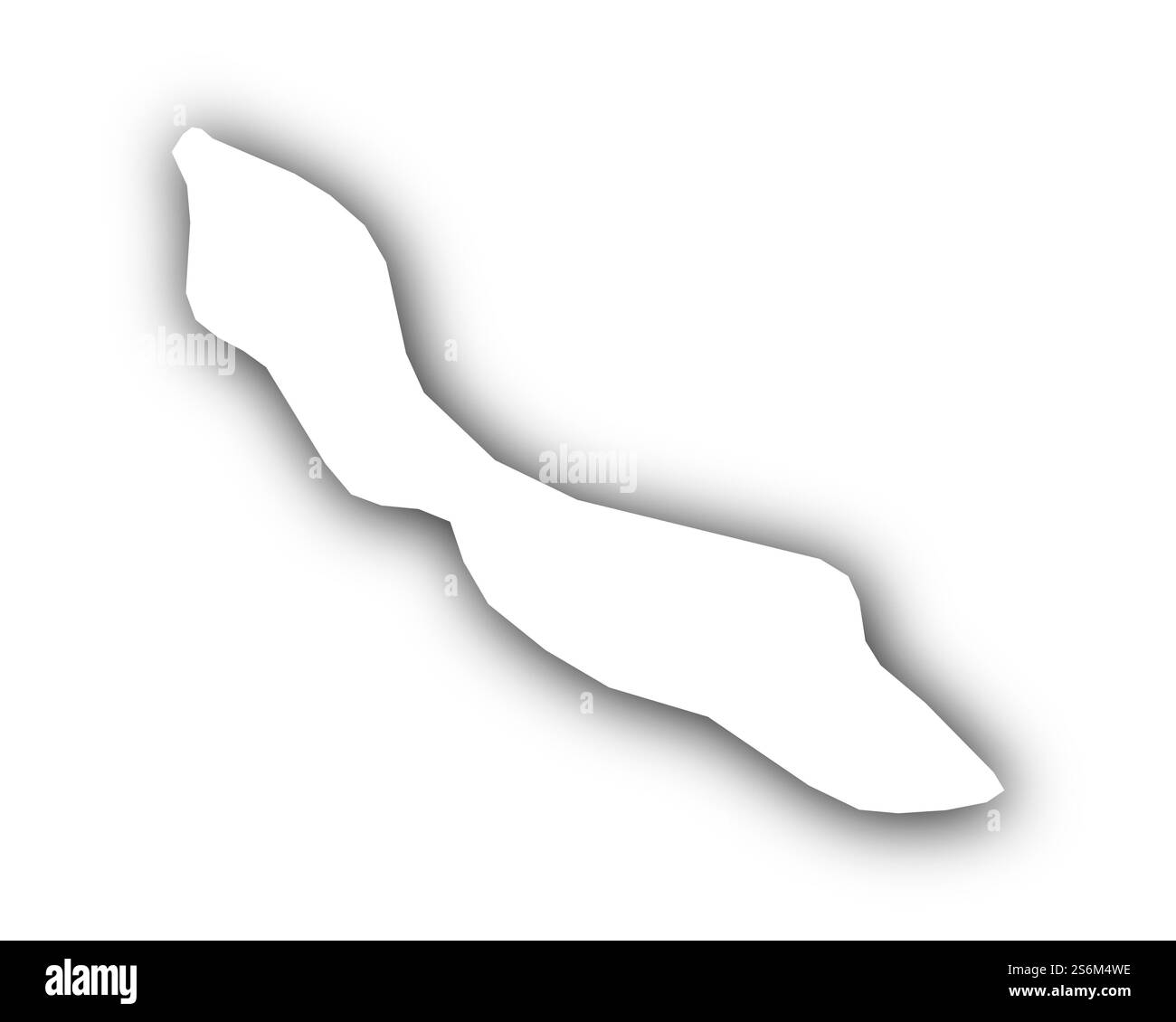 Map of Curacao with shadow Stock Photo - Alamy