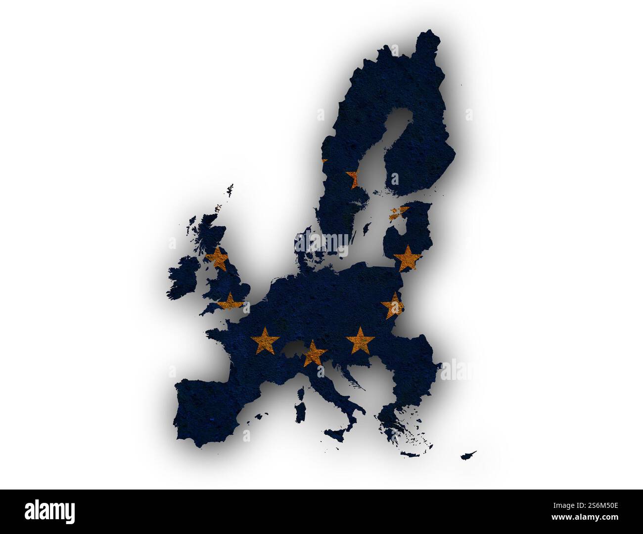 Eu flag europe map hi-res stock photography and images - Alamy