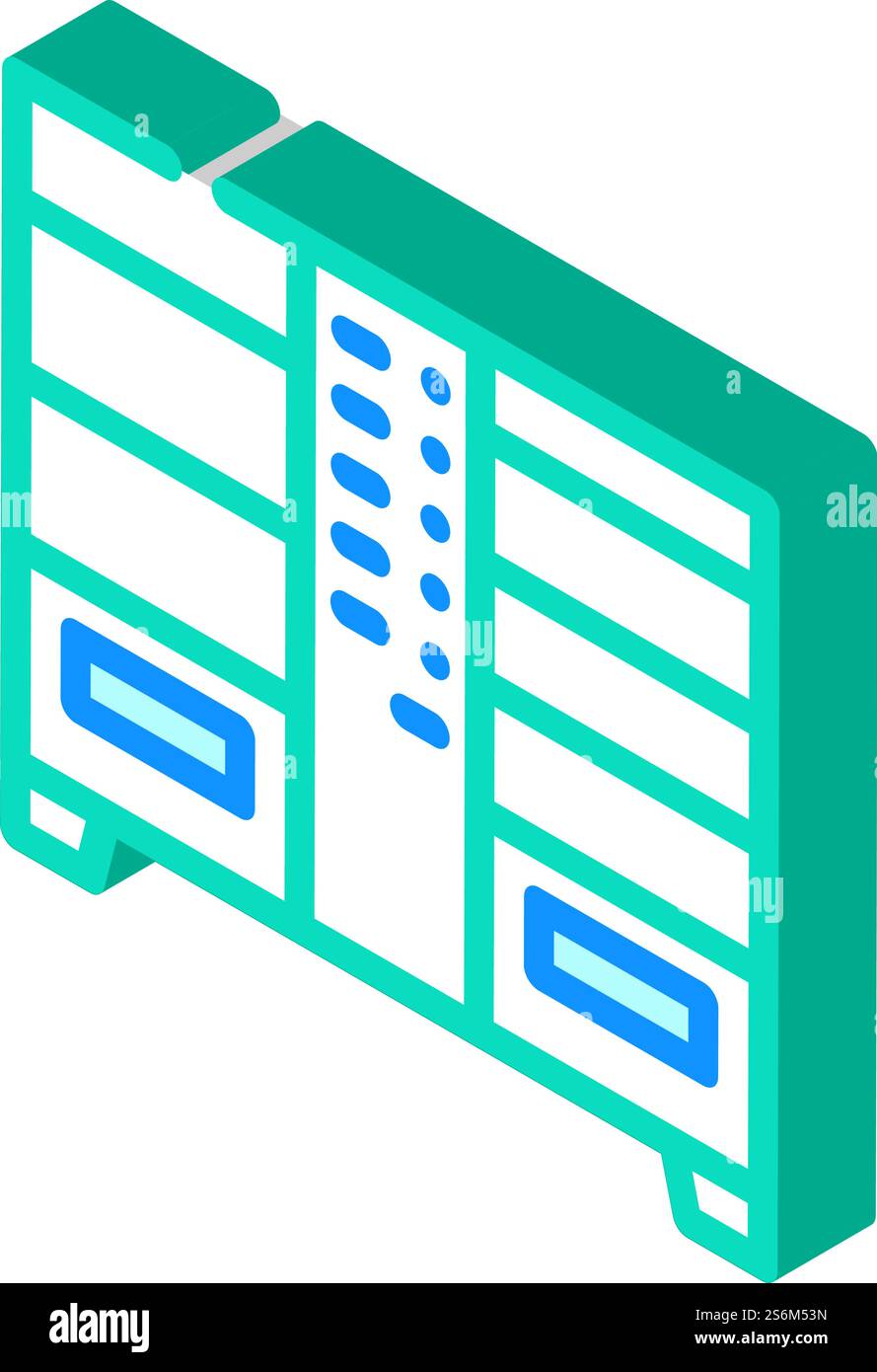 double vending machine isometric icon vector. double vending machine ...
