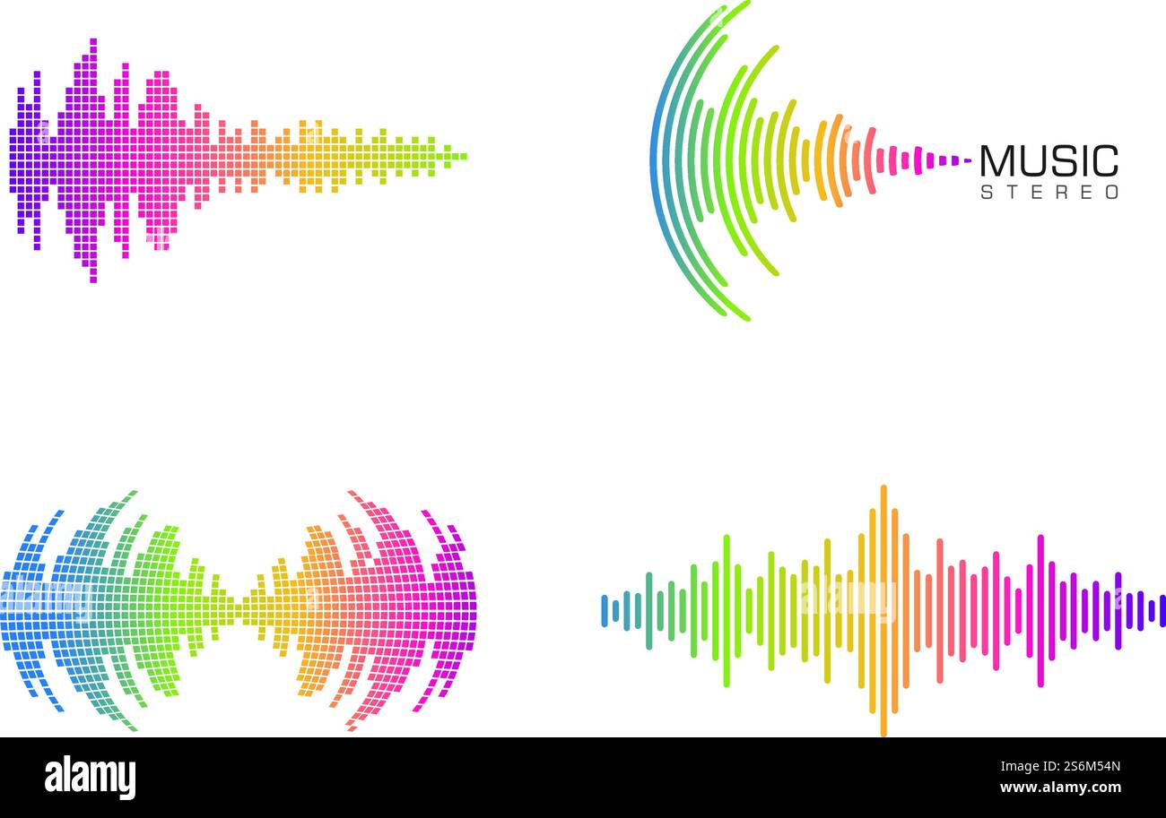Sound wave music logo vector design Stock Vector Image & Art - Alamy