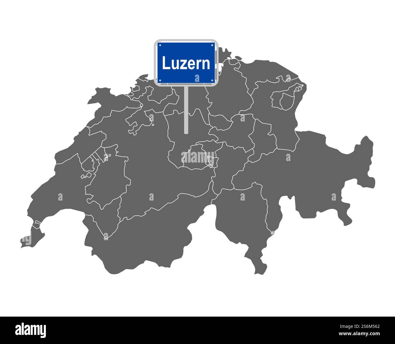 Map of lucerne hi-res stock photography and images - Alamy