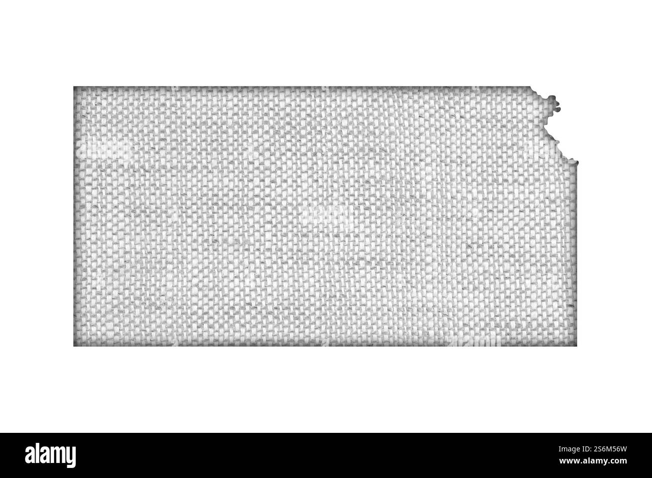 Map of Kansas on old linen Stock Photo - Alamy