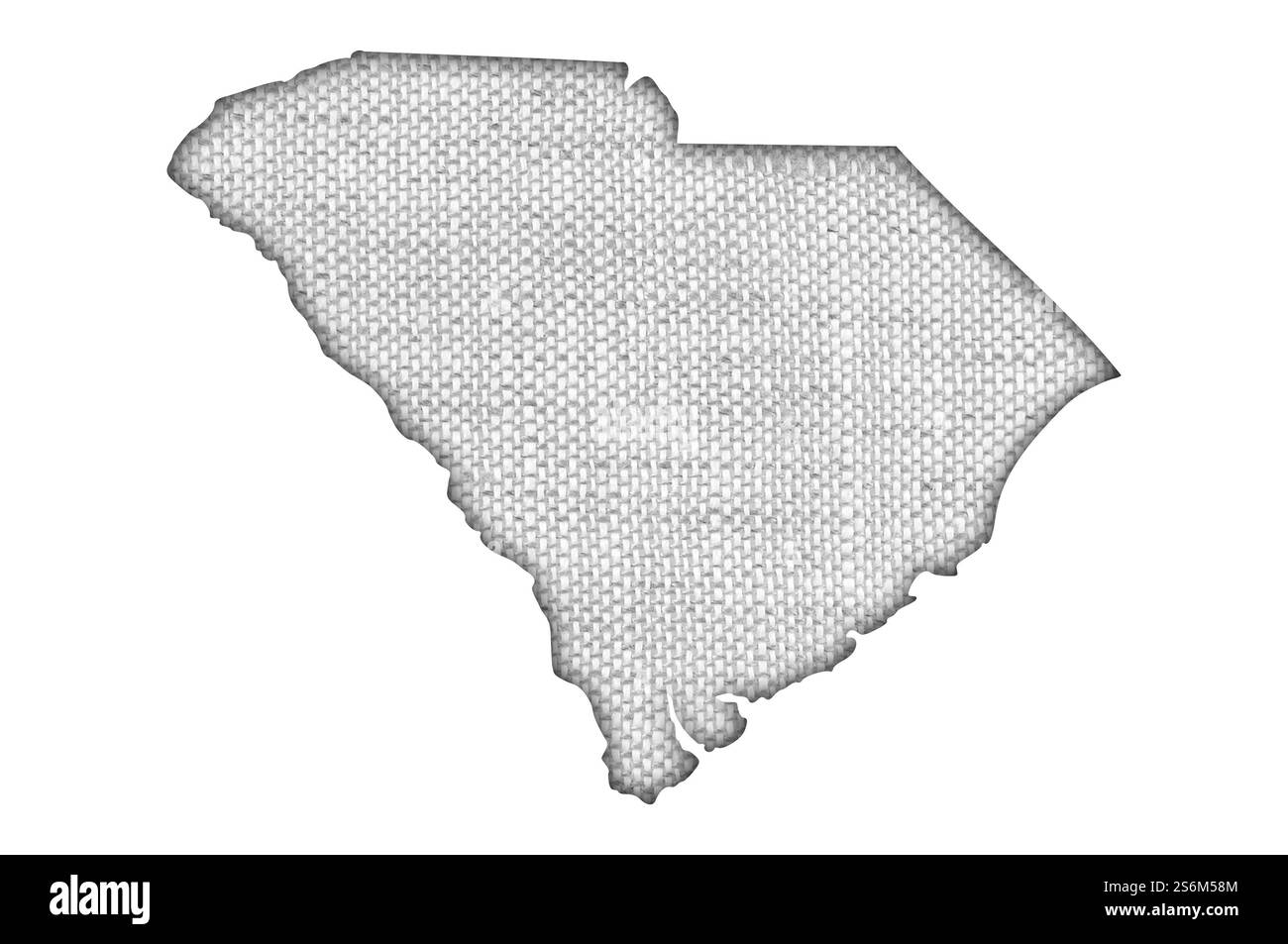 Map of South Carolina on old linen Stock Photo - Alamy