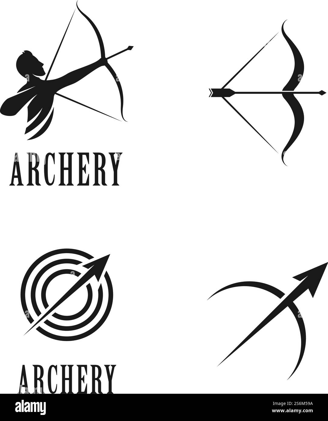 Archery logo vector ilustration flat design Stock Vector Image & Art ...