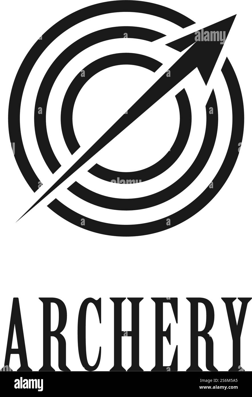 Archery logo vector ilustration flat design Stock Vector Image & Art ...