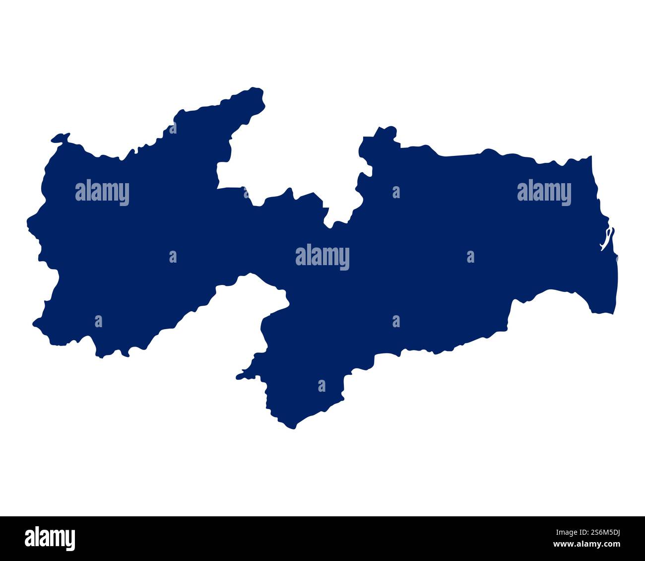 Map of Paraiba in blue color Stock Photo - Alamy