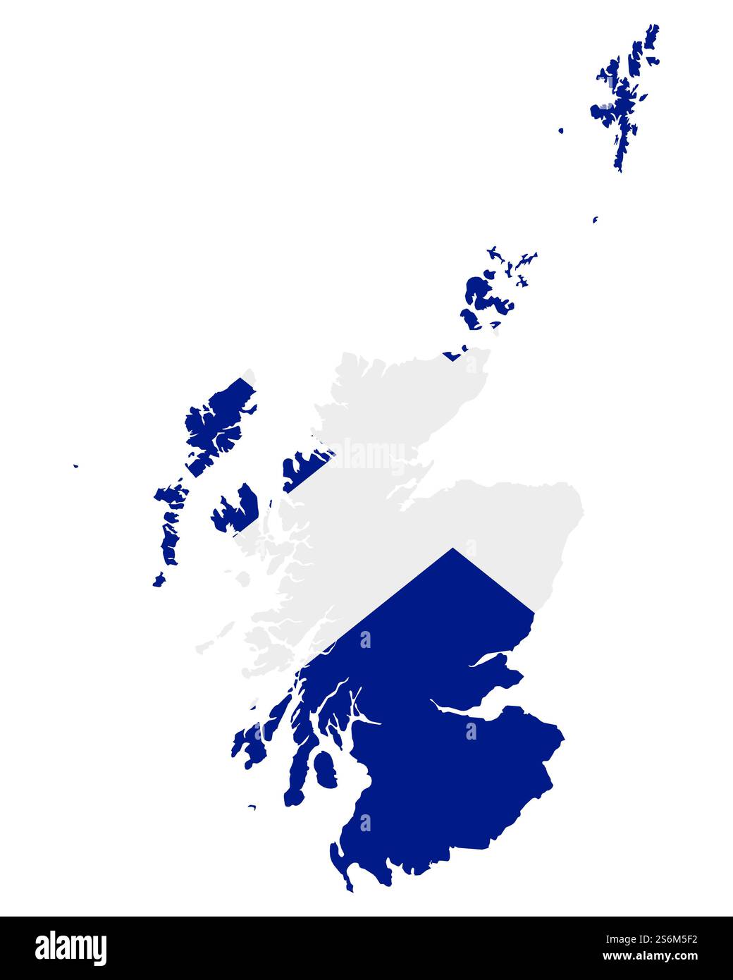 Flag in map of Scotland Stock Photo - Alamy
