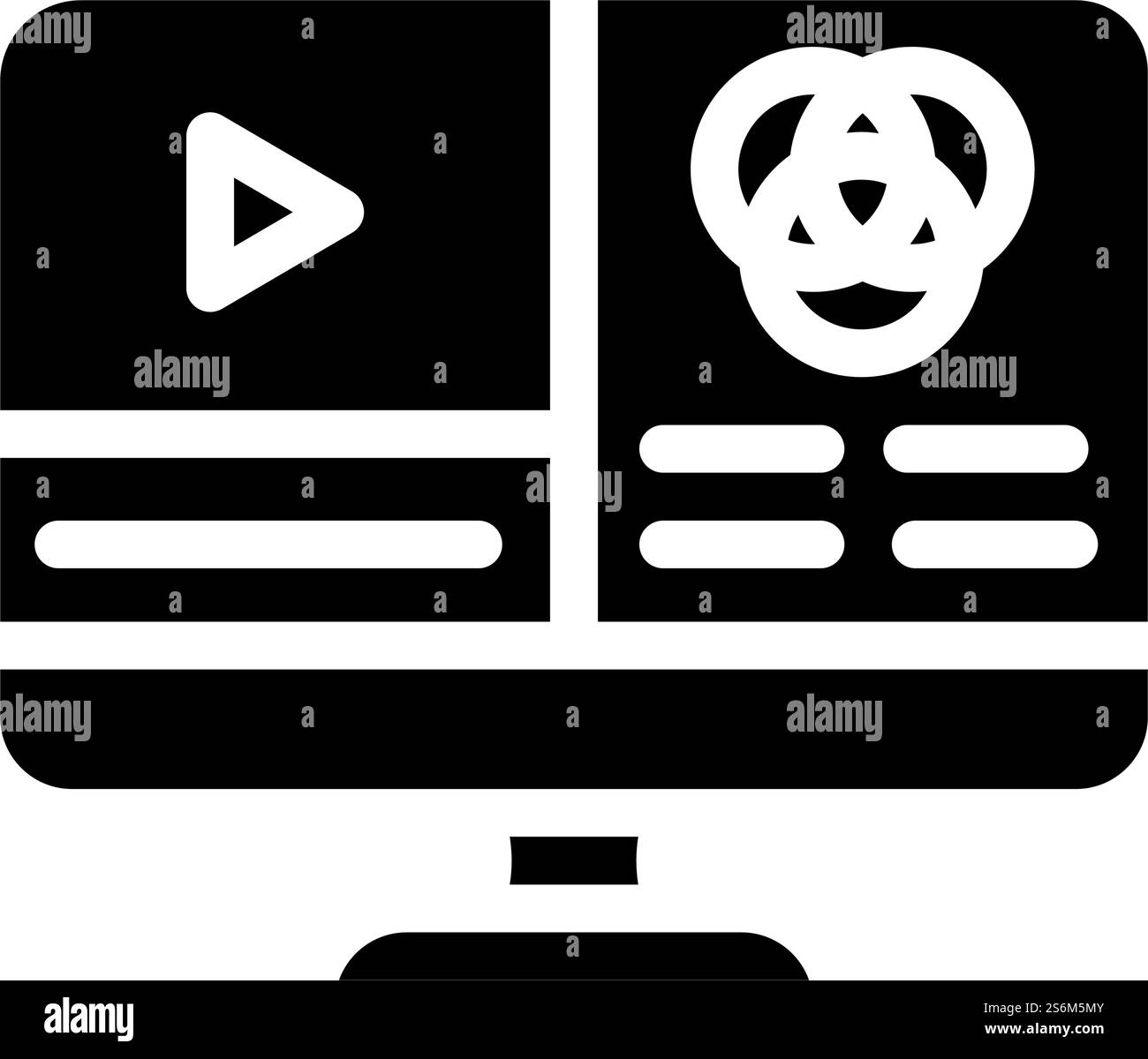 Teleprompter electronic equipment color icon Black and White Stock ...