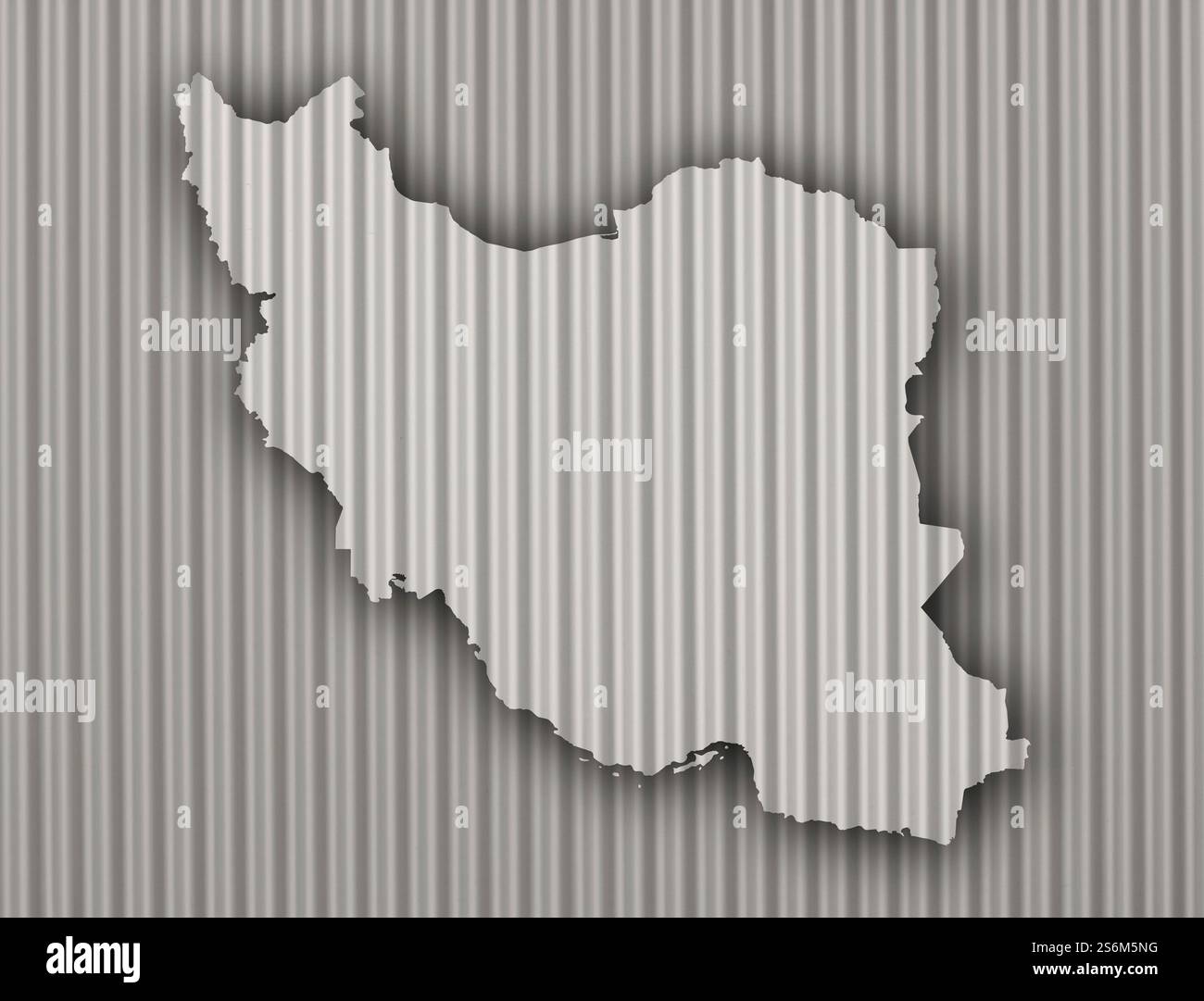 Map of Iran on corrugated iron Stock Photo - Alamy
