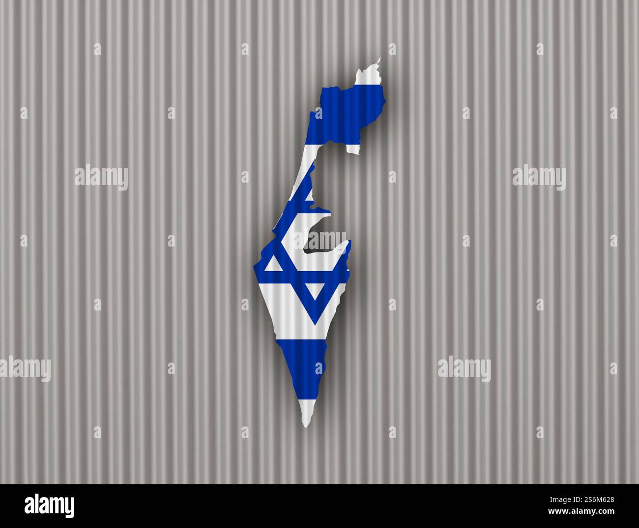 Map of israel on corrugated iron hi-res stock photography and images ...