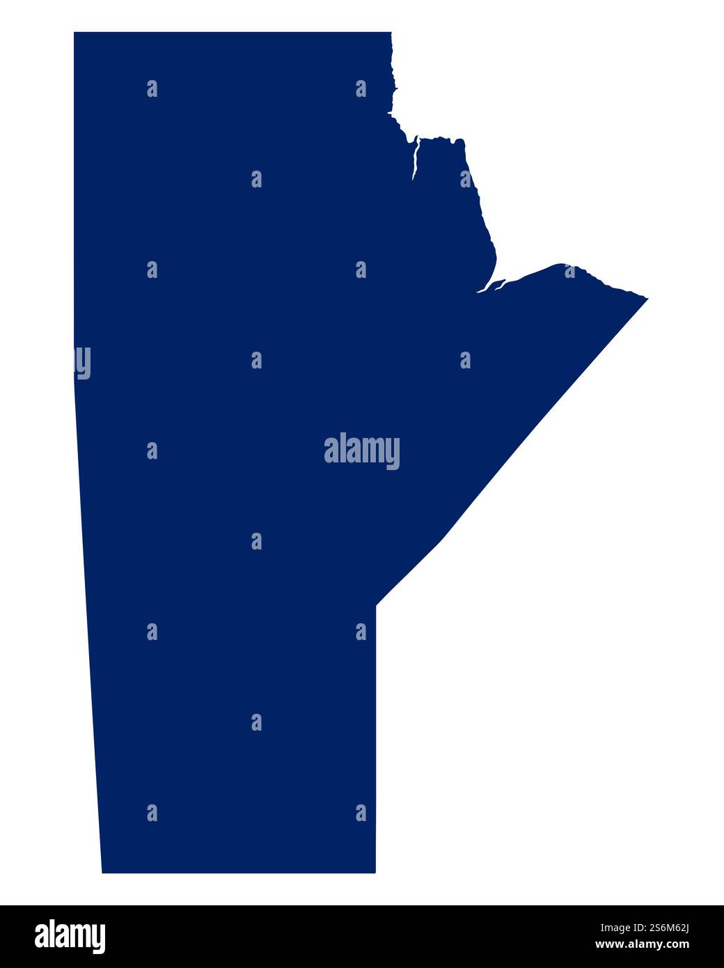 Map of Manitoba in blue color Stock Photo - Alamy