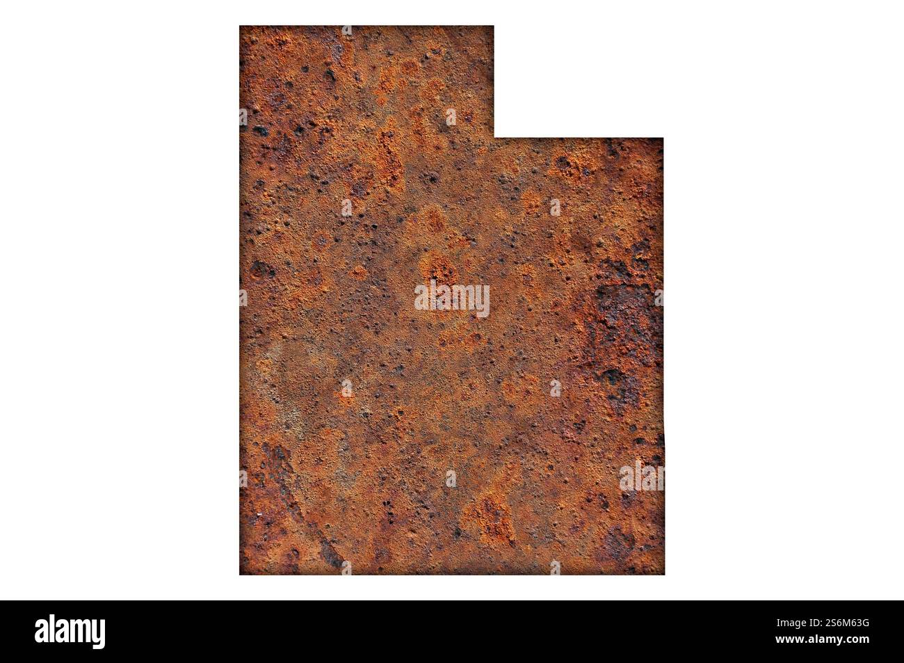 Map of utah on rusty metal hi-res stock photography and images - Alamy