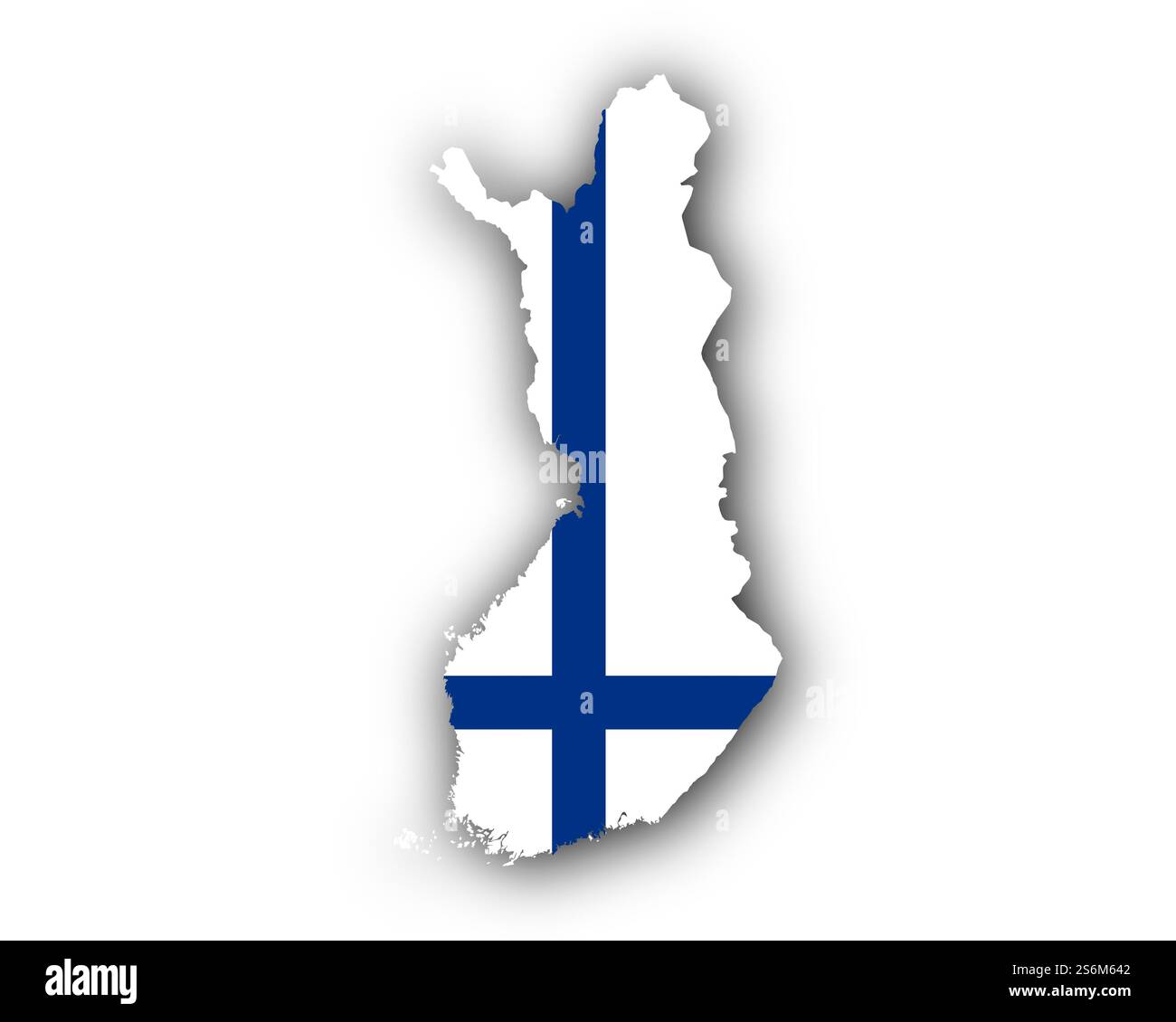 Isolated finland map silhouette hi-res stock photography and images - Alamy