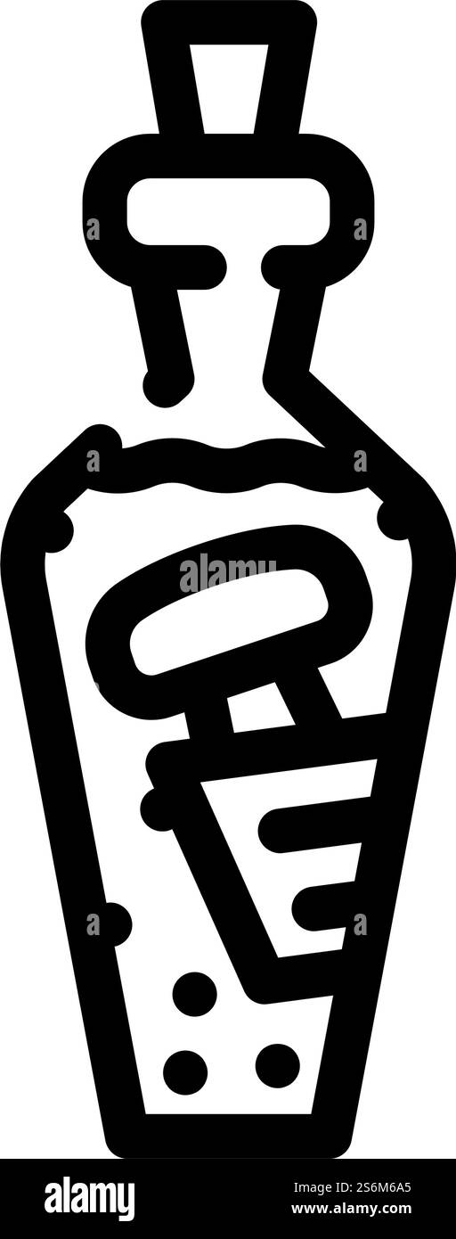 poison fairy tale line icon vector. poison fairy tale sign. isolated ...