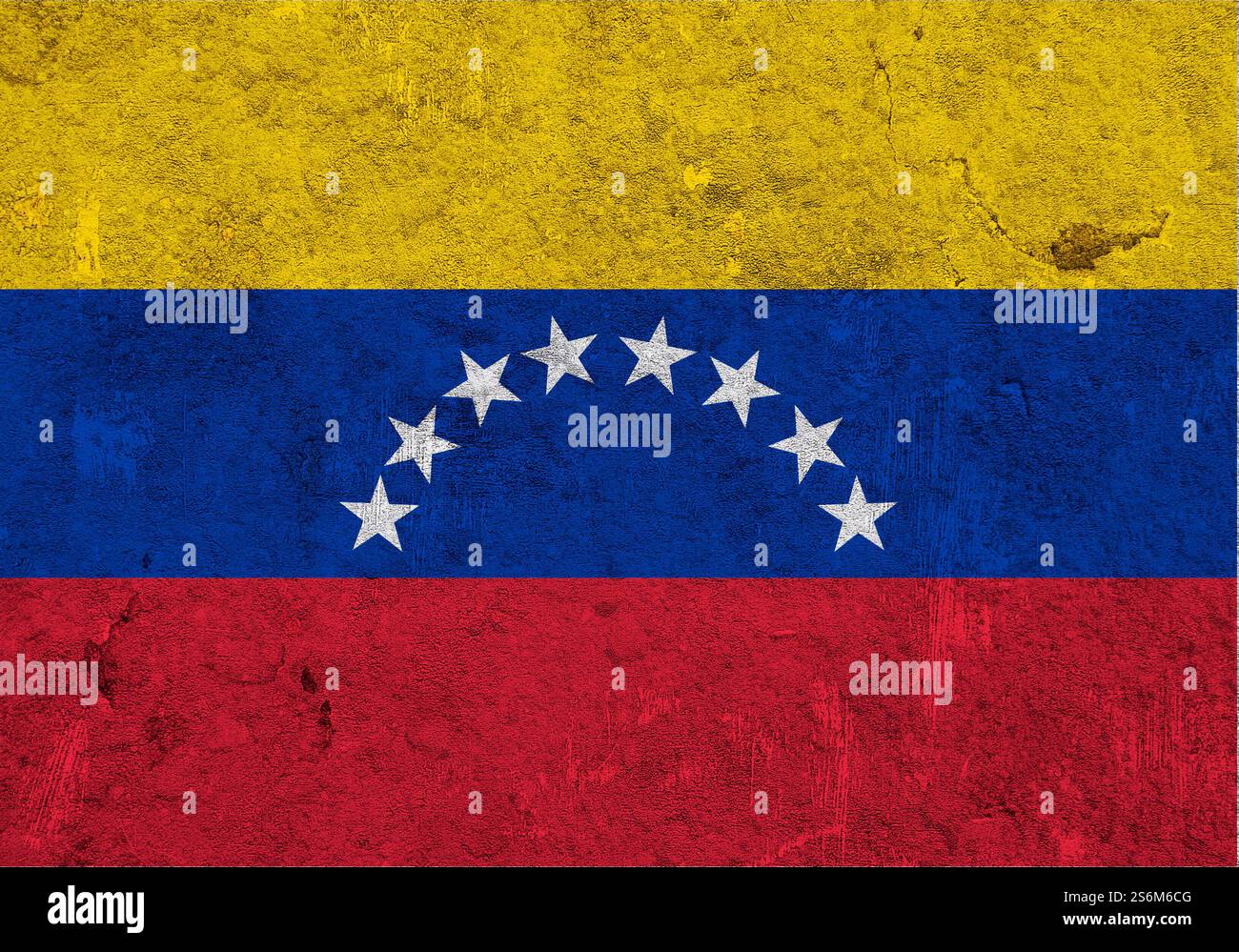 Flag of Venezuela on weathered concrete Stock Photo - Alamy