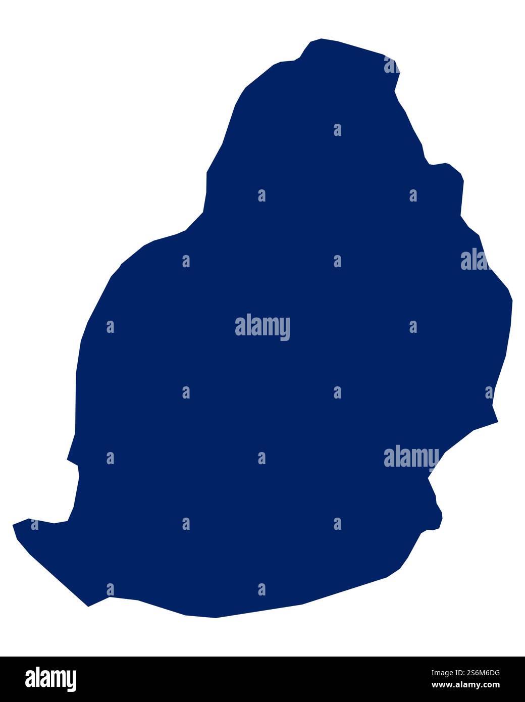 Map of Mauritius in blue color Stock Photo - Alamy