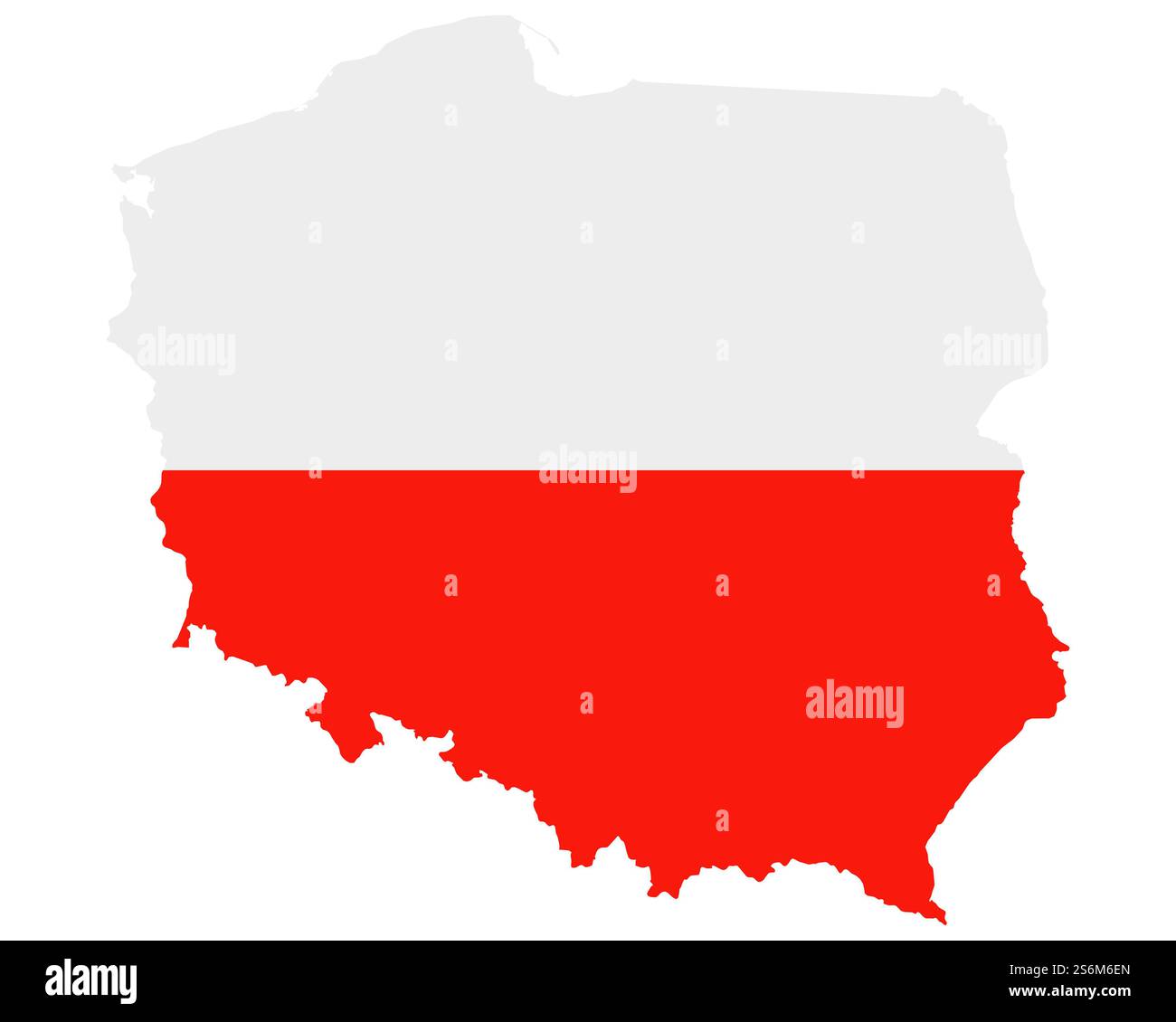 Flag in map of Poland Stock Photo - Alamy