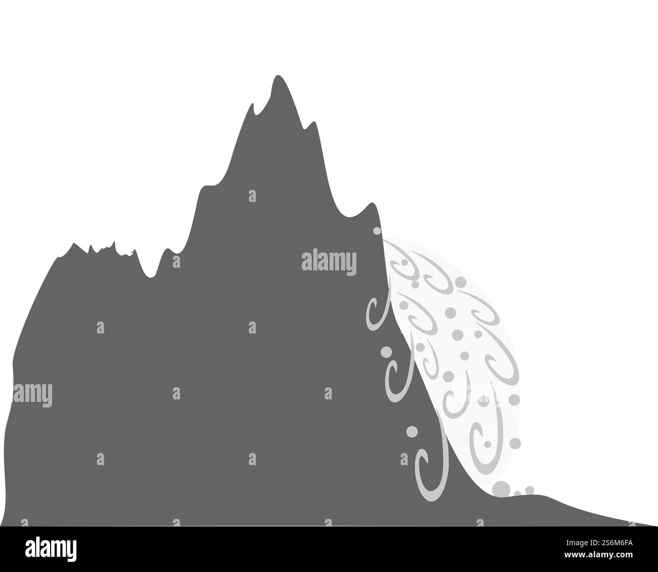 White mountain symbol on Black and White Stock Photos & Images - Alamy