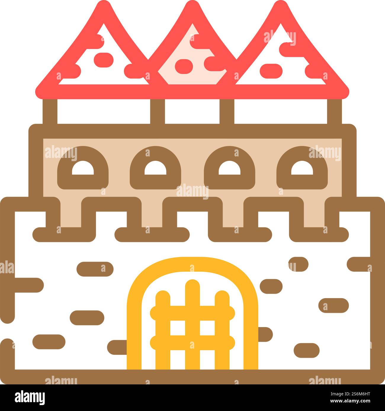 castle fairy tale color icon vector. castle fairy tale sign. isolated ...