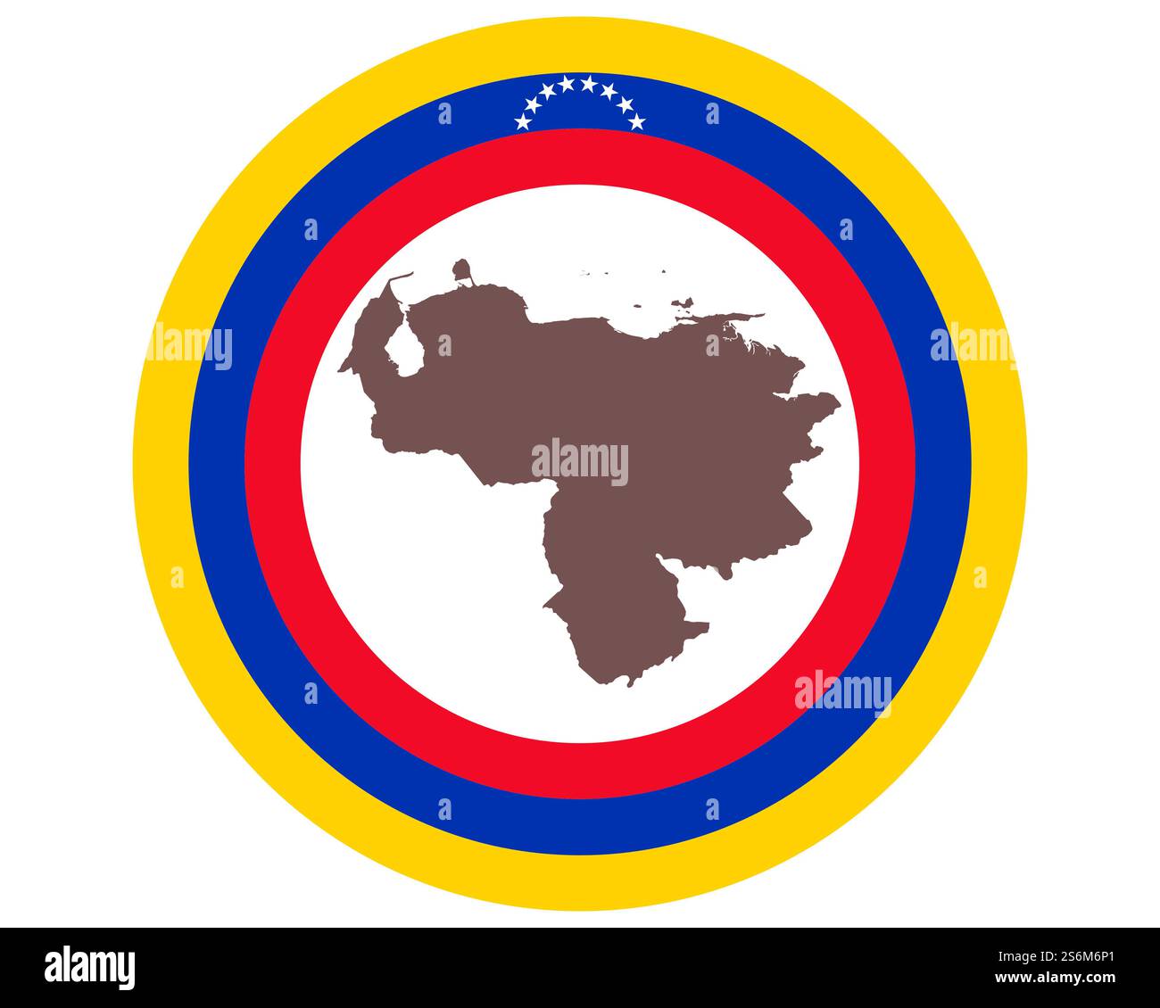 Outline map of venezuela Cut Out Stock Images & Pictures - Alamy